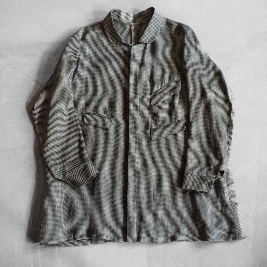 ARTHUR - IRISH LINEN - OLIVE BLUE CHECK – ANATOMICA KYOTO アナトミカ京都