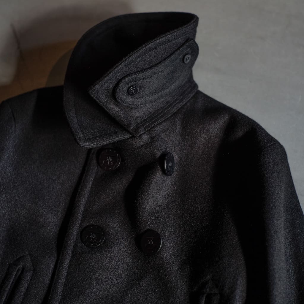 PEA COAT - FRENCH WOOL - BLACK – ANATOMICA KYOTO アナトミカ京都