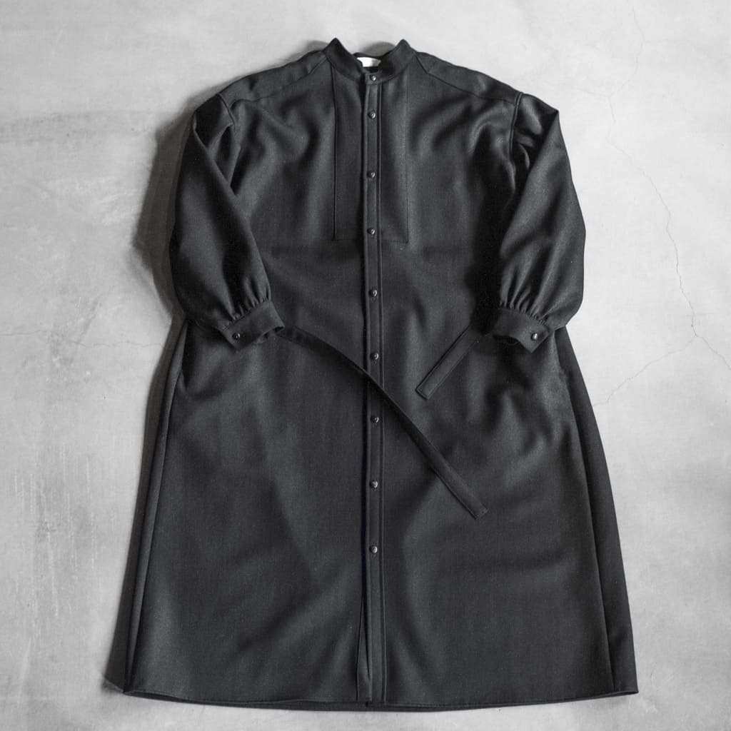 TUSCAN DRESS - WOOL SERGE - BLACK – ANATOMICA KYOTO アナトミカ京都